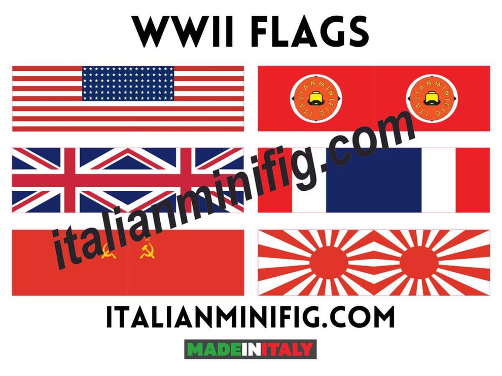 6 historical WWII flags – Italianminifig